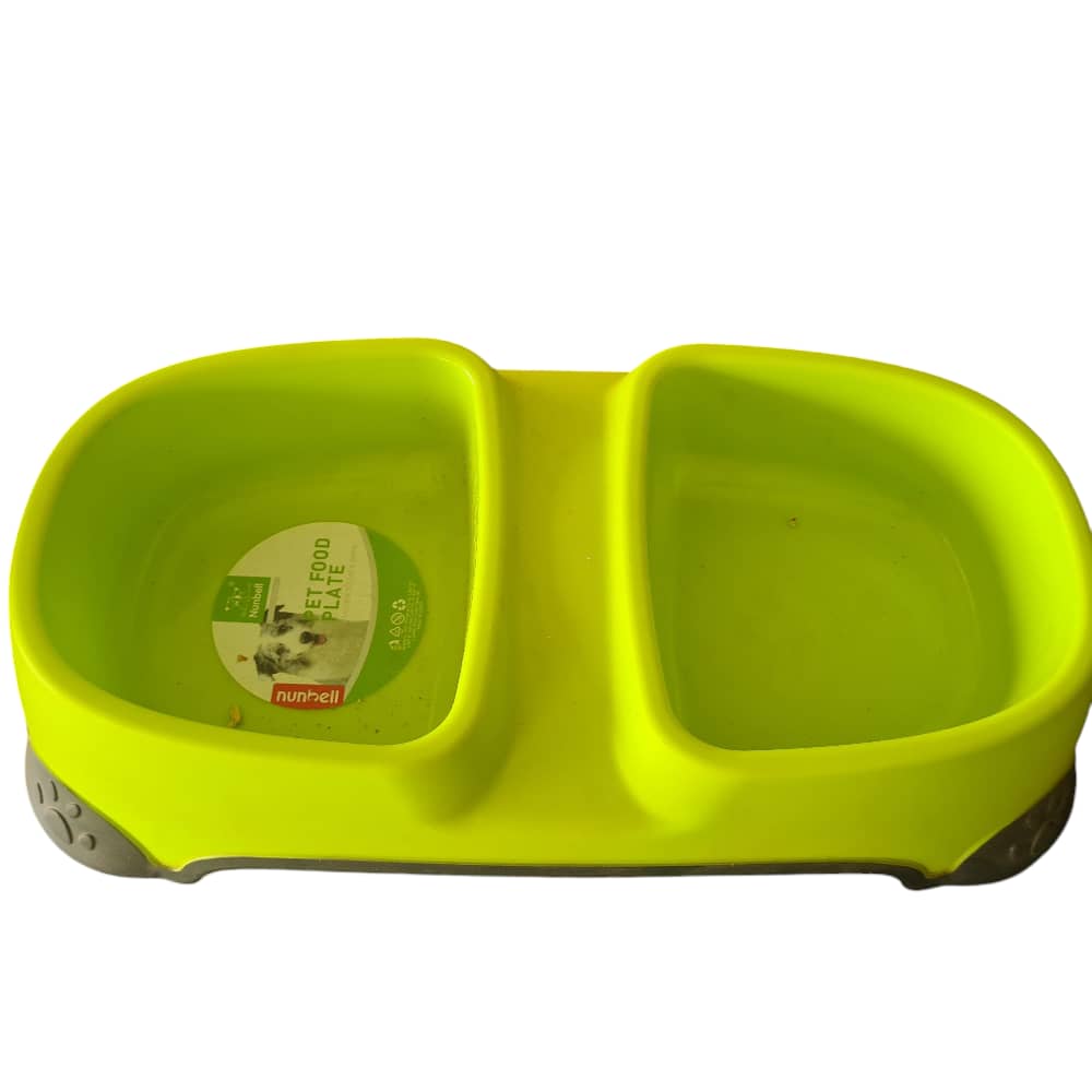 Double Dinner Plastic Dog Bowl/Plate – Famedix Pharmacy